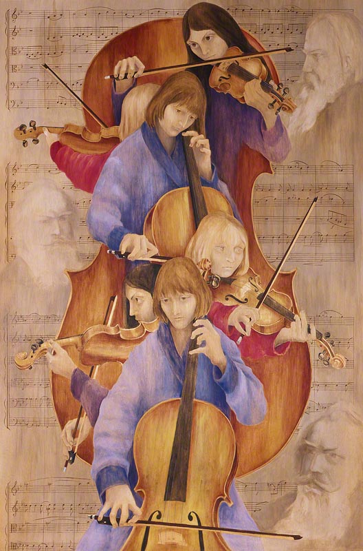 Brahms: String Sextet No. 1 / Sextet 1977 acrylic on panel 183 x 122 cm ...